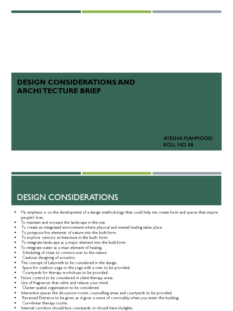 Design Considerations and Arch Brief | PDF | Career & Growth | Art