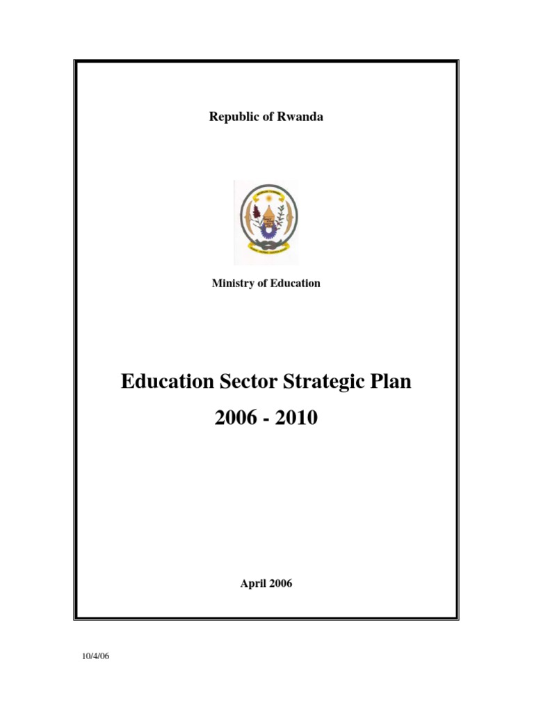 Rwanda Education Sector Plan 2006 2010 | PDF | Vocational Education ...