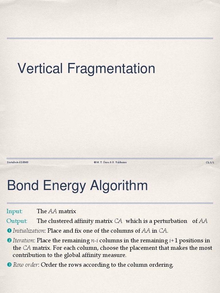 Lecture12 - Vertical Fragmentation - II | PDF | Discrete Mathematics | Computer Programming