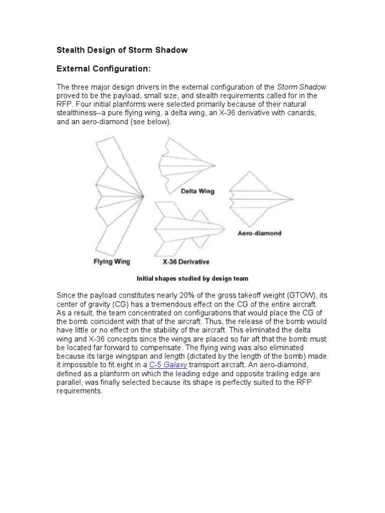 Stealth Design of Storm Shadow Aircraft | PDF | Flap (Aeronautics ...