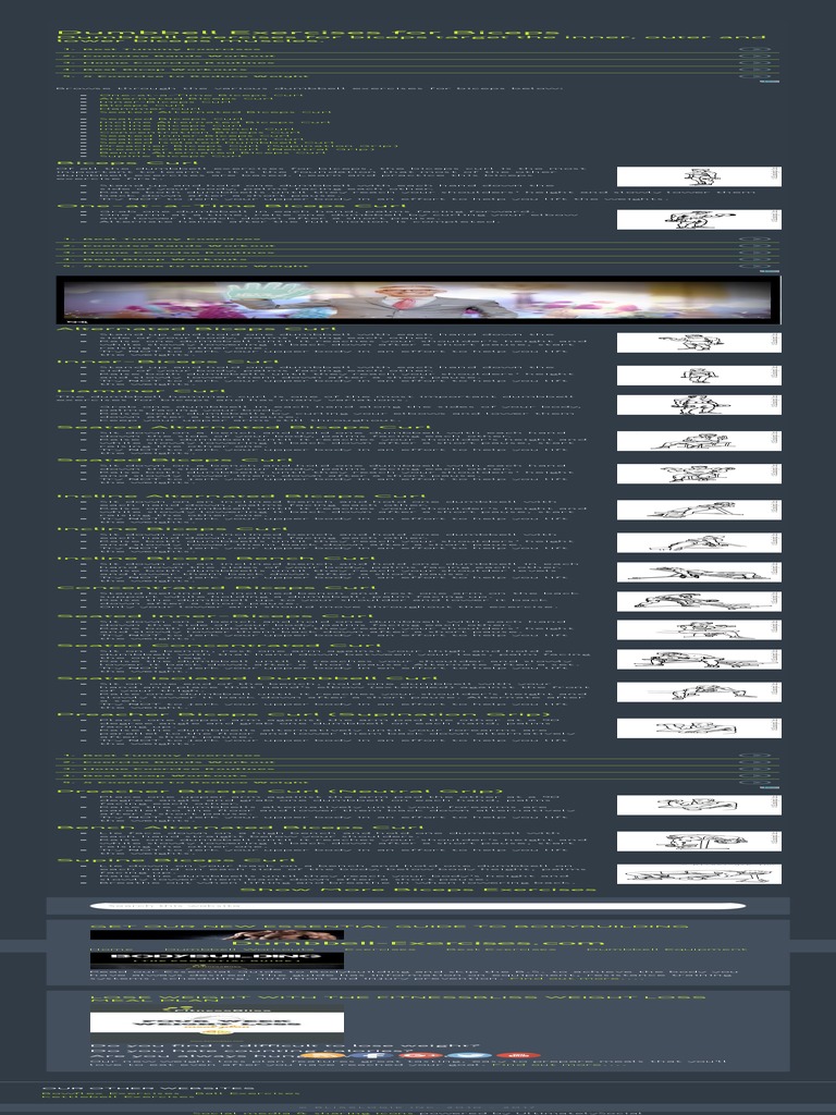 Dumbbell Exercises For Biceps: Get Our New Essential Guide To Bodybuilding | PDF | Human Body ...