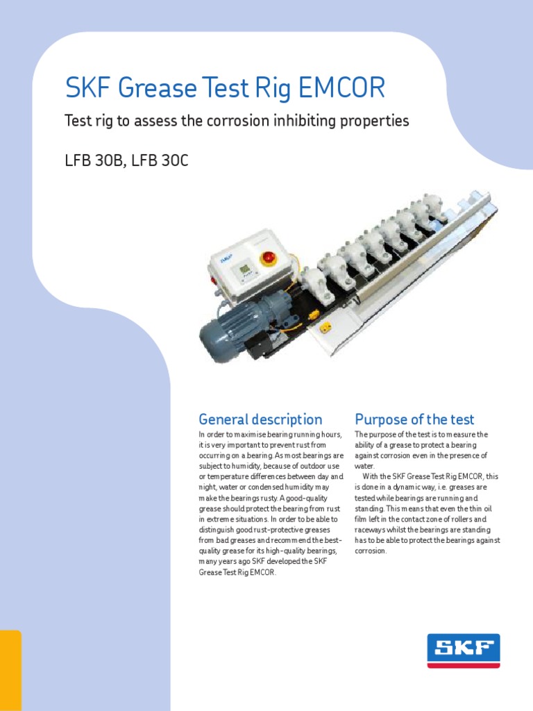 SKF Grease Test Rig Emcor | PDF | Bearing (Mechanical) | Corrosion