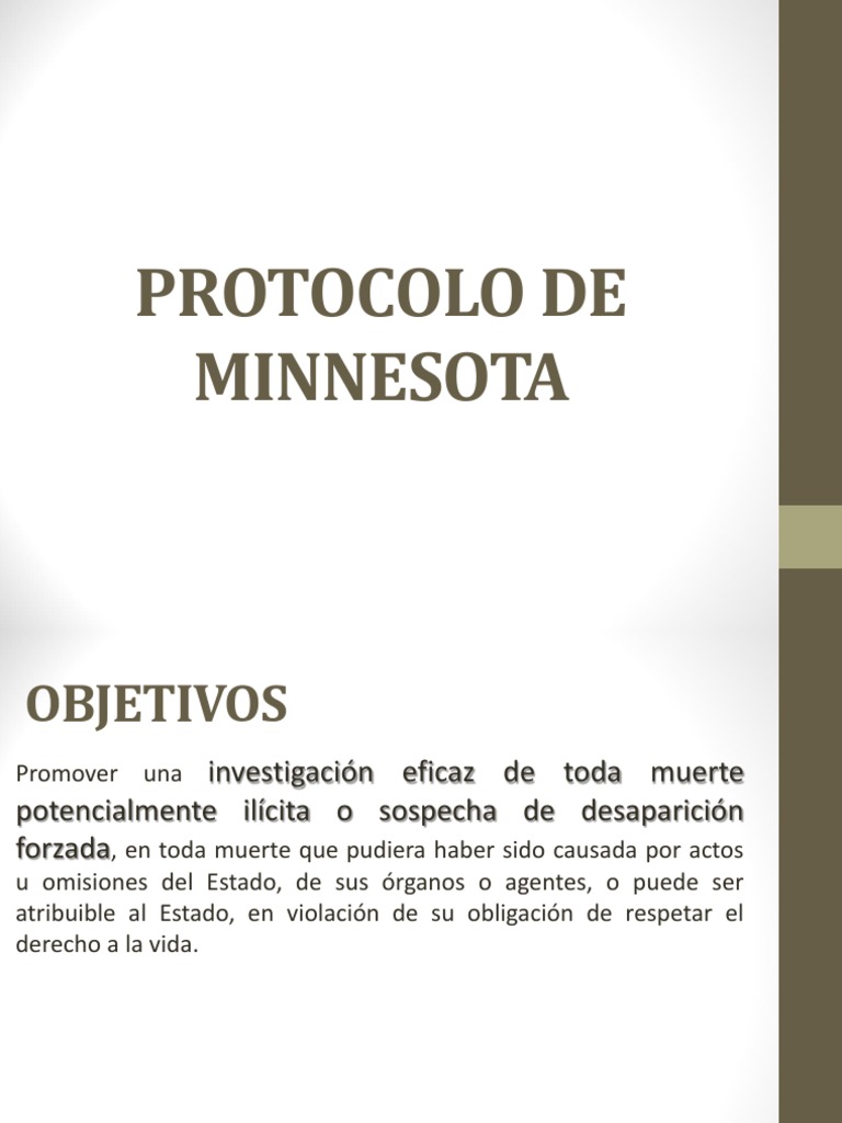 Nuevo Protocolo of Minnesota | PDF | Descomposición | Estado (política)