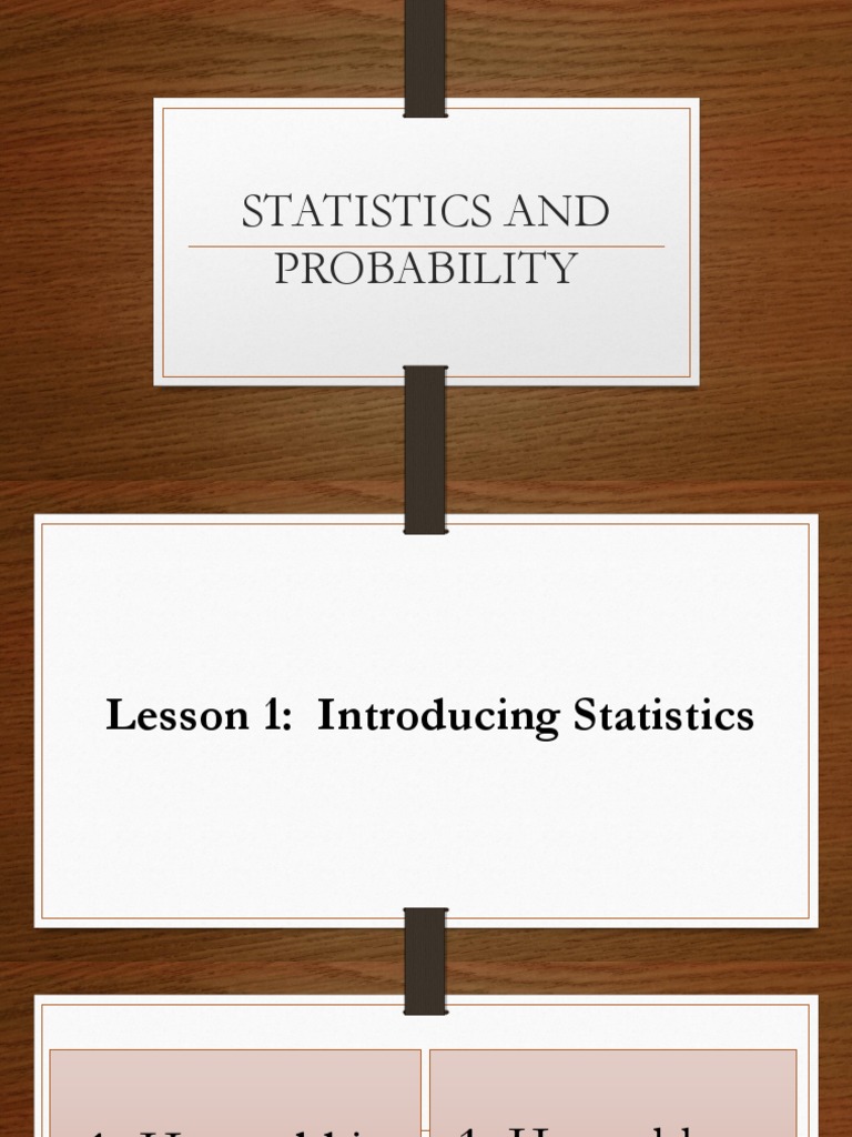 Statistics and Probability LESSON 1 & 2 | PDF | Census | Statistics