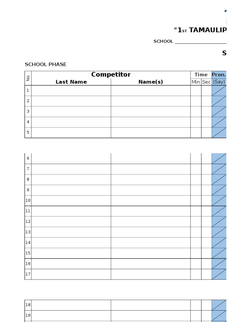 Spelling Score Sheet | PDF
