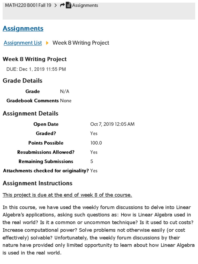 Apus Cle Math220 b001 Fall 19 Assignments | PDF | Turnitin | Textbook