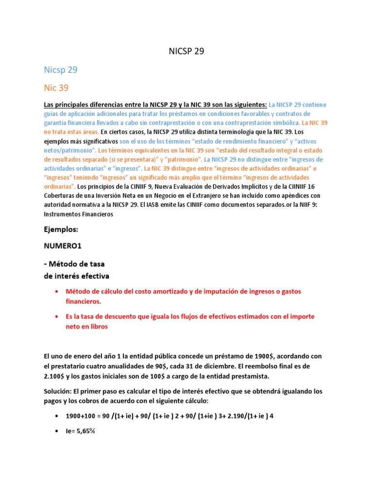 Nicsp 29 | PDF | Business | Préstamos