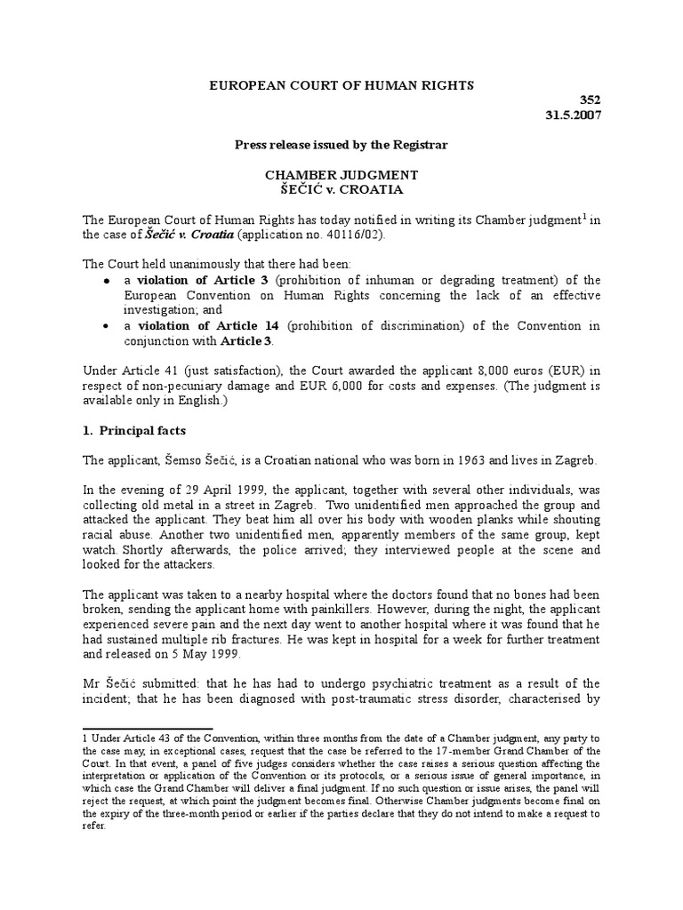 CEdo | PDF | European Convention On Human Rights | Police