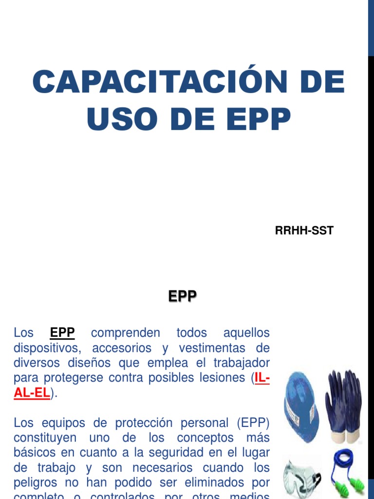 Capacitación de Uso de Epp | Descargar gratis PDF | Riesgo | Naturaleza