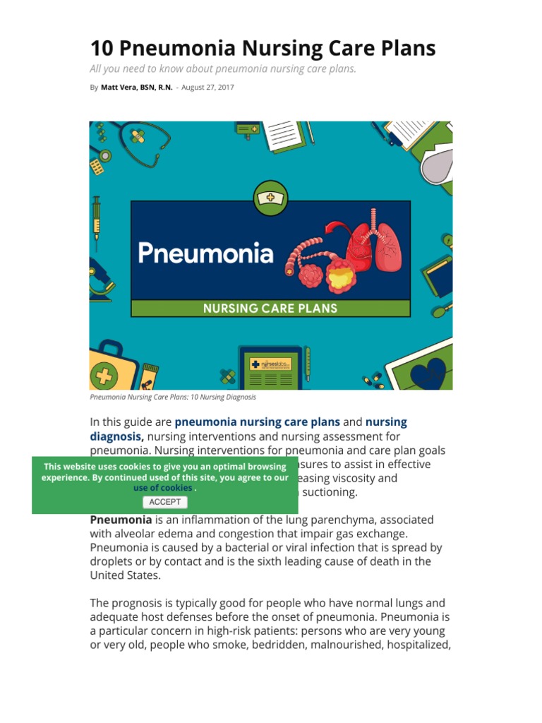 Pneumonia Nursing Care Plans - 10 Nursing Diagnosis - Nurseslabs | PDF ...