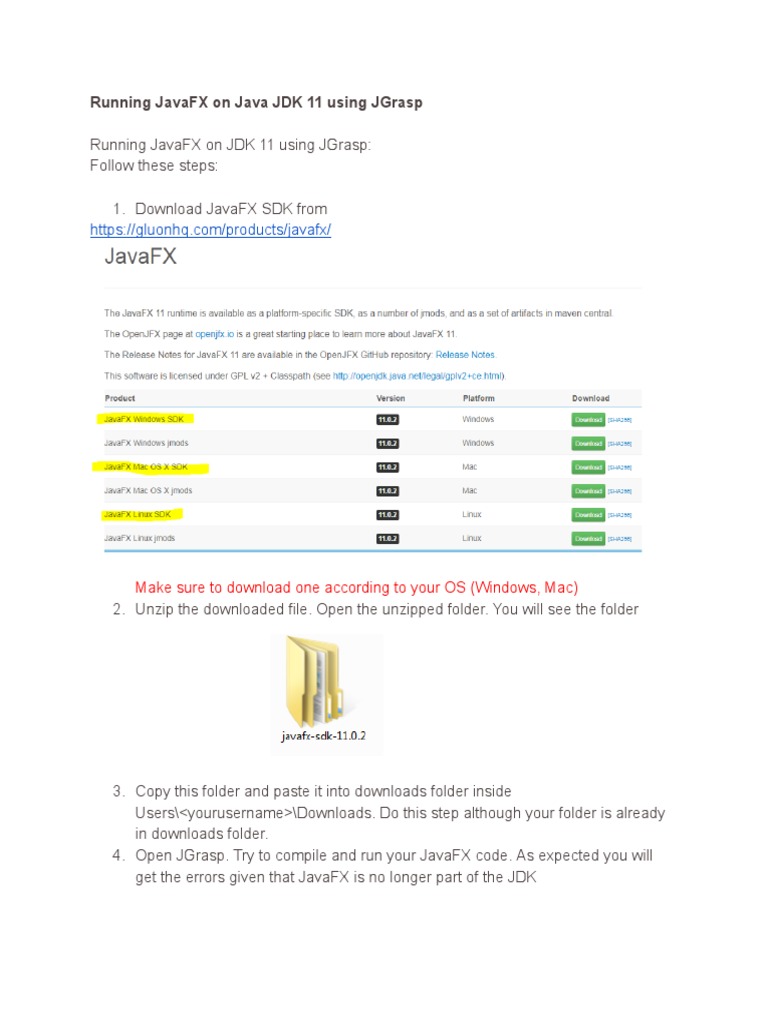 Running JavaFX in JGrasp PDF | PDF | Java (Programming Language) | Java Platform