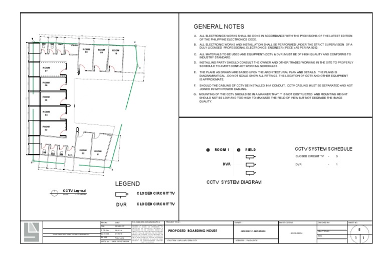 General Notes: CCTV System Schedule | Download Free PDF | Closed ...