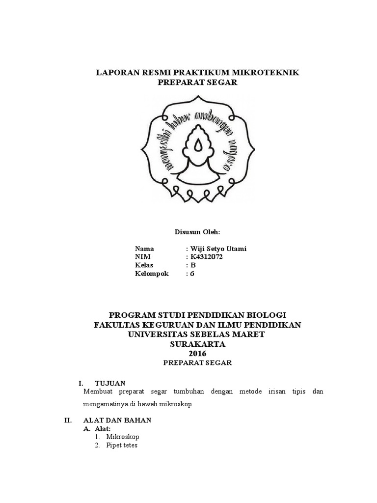 Laporan Preparat Segar PDF | PDF