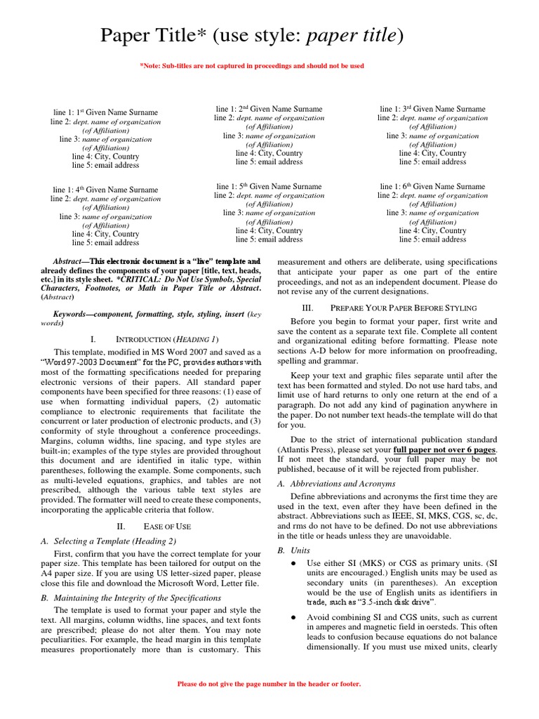 Atlantis Press - TEMPLATE | Download Free PDF | Bracket | Citation