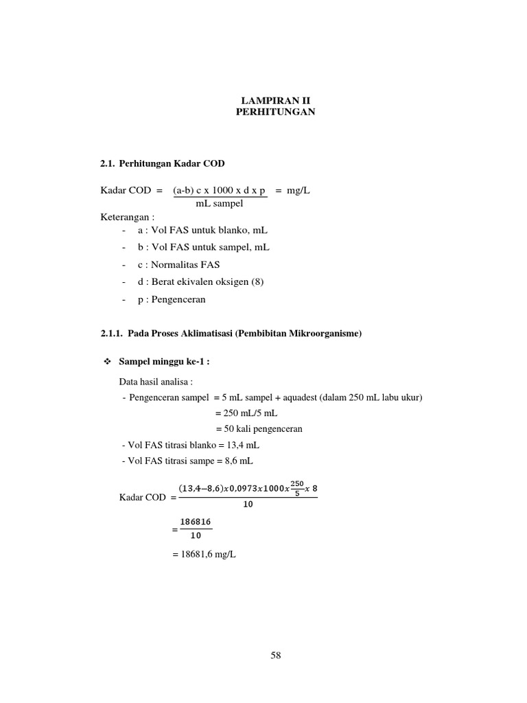Lampiran II (Perhitungan) | PDF