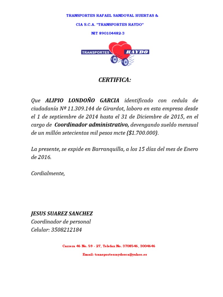 Acta 43 Transportes Raydo | PDF | Gobierno