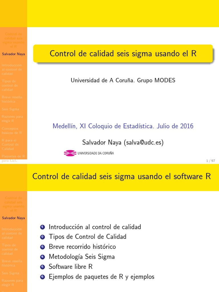 Control de Calidad Con R | PDF | Six Sigma | Función de pérdida