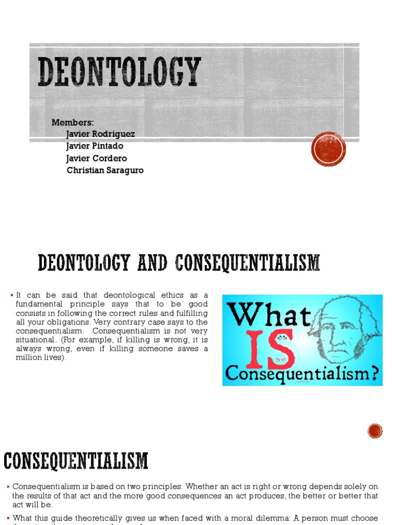 Deontology | PDF | Good And Evil | Reason
