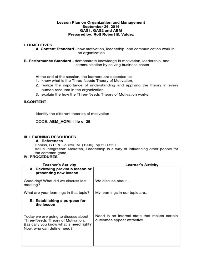 ABM - AOM11 IIc e 29 | PDF | Motivation | Motivational