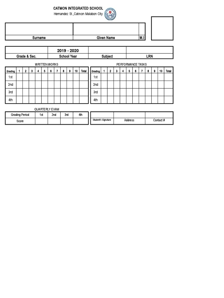 Class Card 2020 | PDF