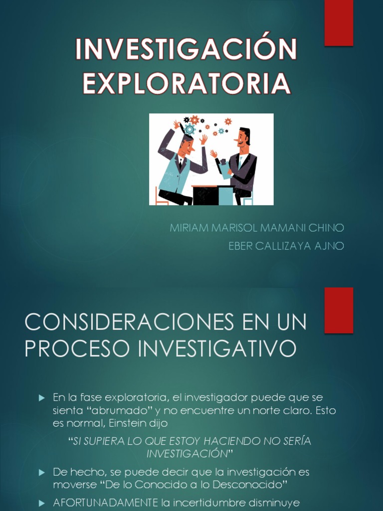 Investigacion Exploratoria | PDF | Hipótesis | Diseño