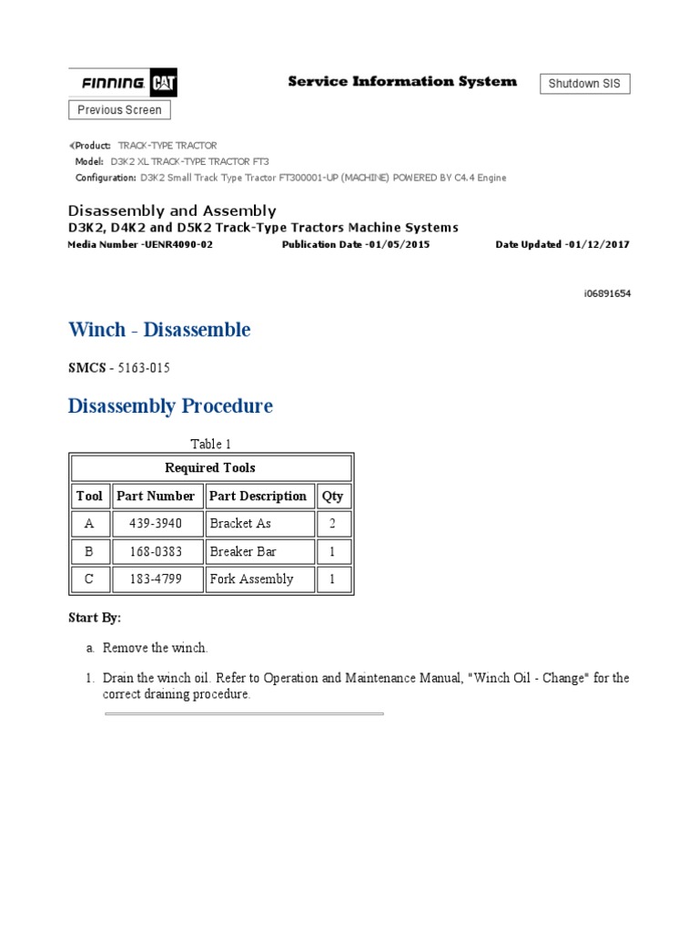 Winch - Disassemble: Disassembly and Assembly | PDF | Tractor | Machines