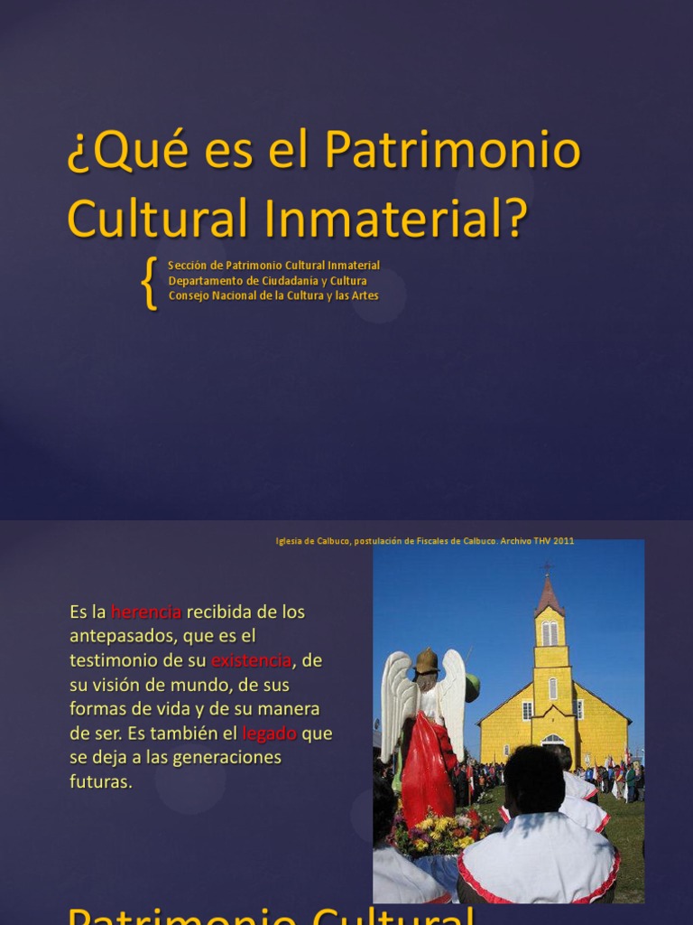 Que Es El Patrimonio Cultural Inmaterial PDF | PDF | Patrimonio ...