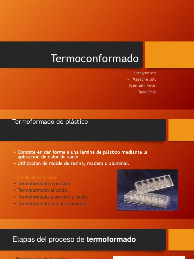 Termoconformado | PDF | El plastico | Química de polímeros