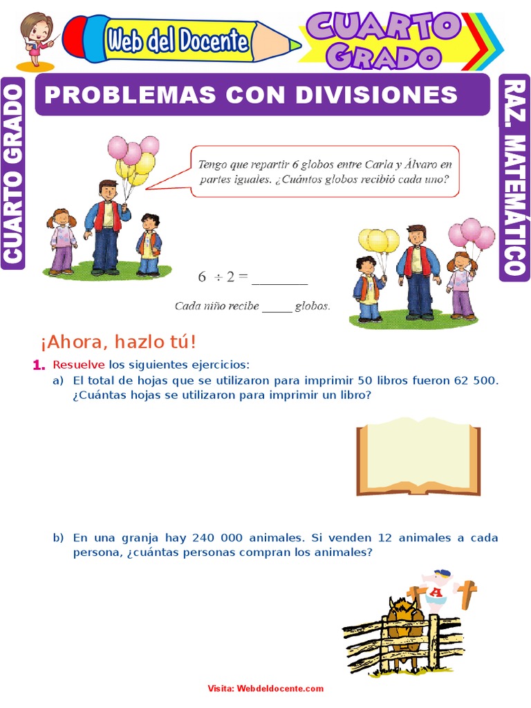 Problemas de división y reparto en matemáticas | PDF | Naturaleza
