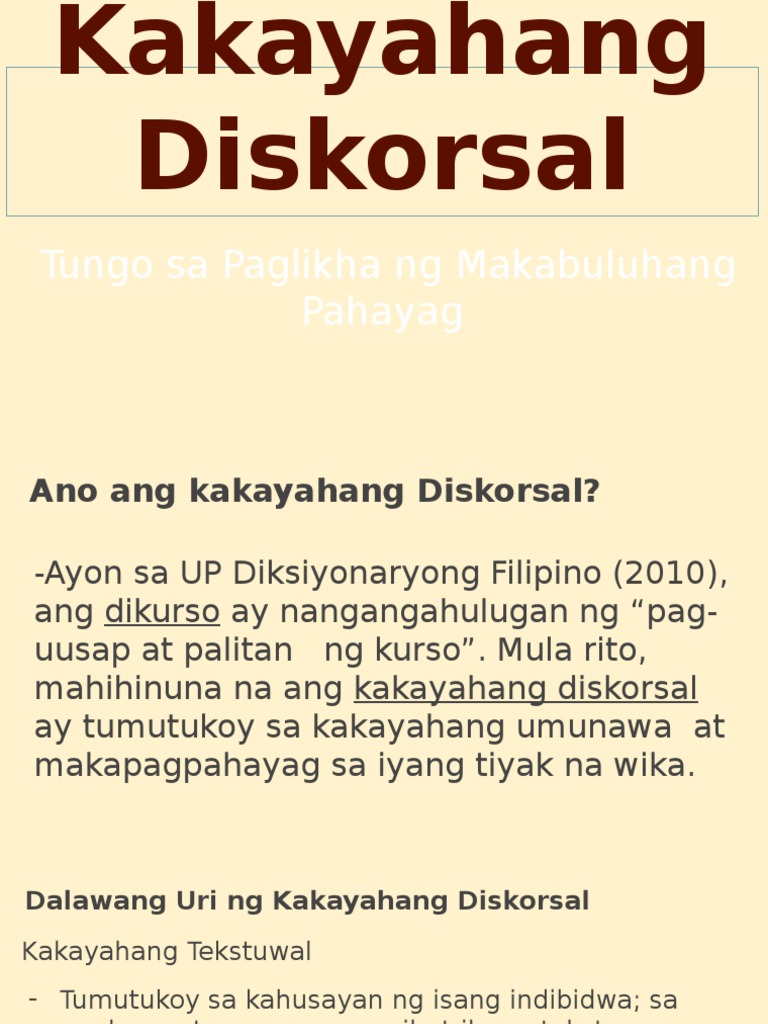 Kakayahang Diskorsal | PDF