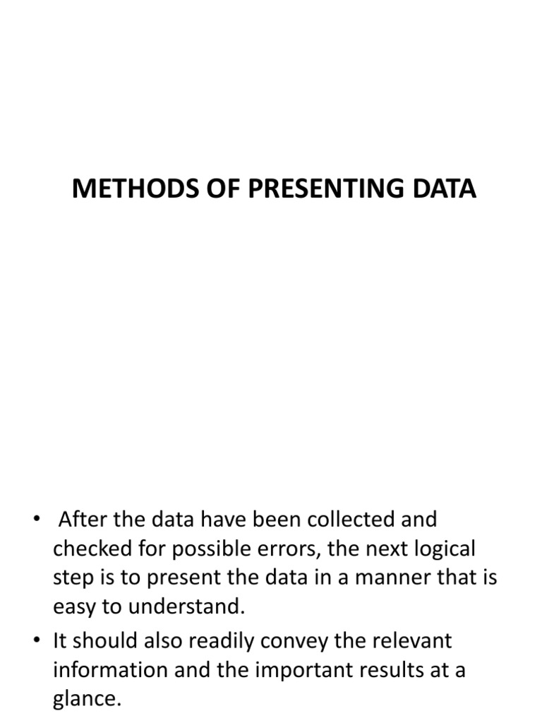 Methods of Data Presentation | PDF | Histogram | Chart