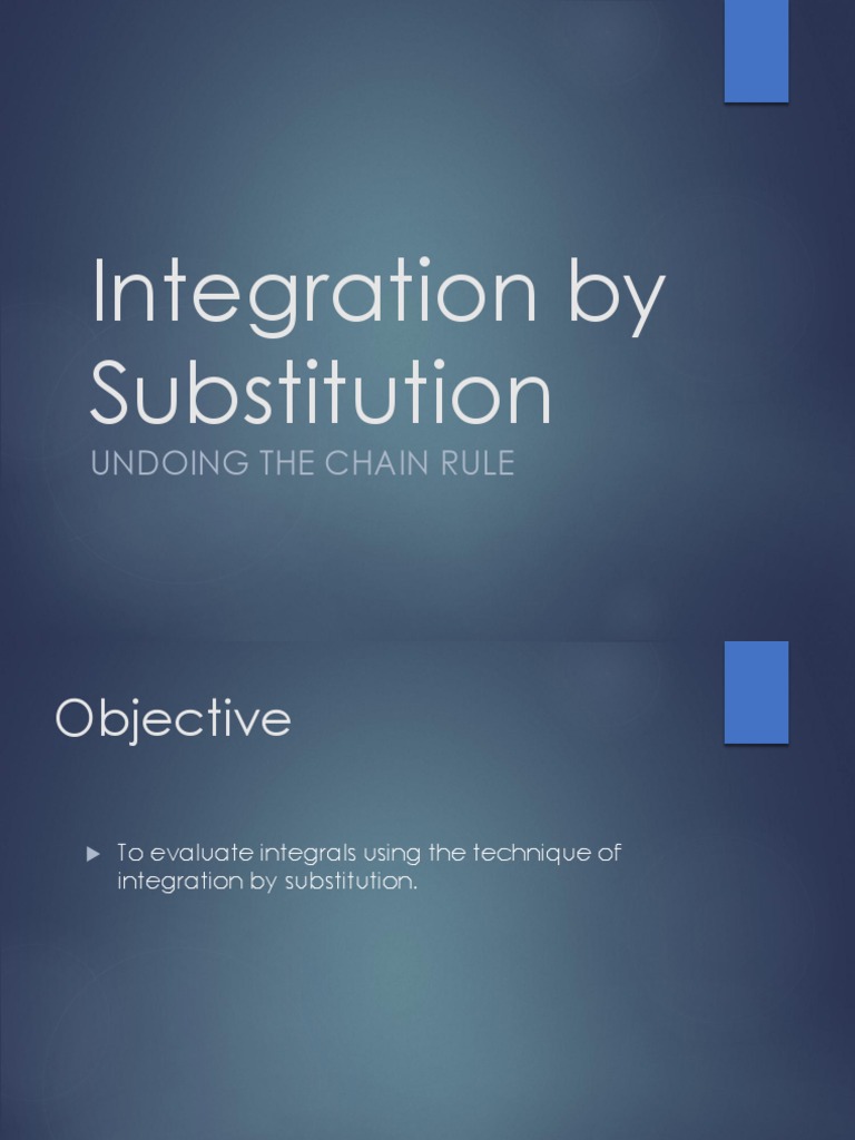 Integration by Substitution | PDF | Integral | Mathematical Objects