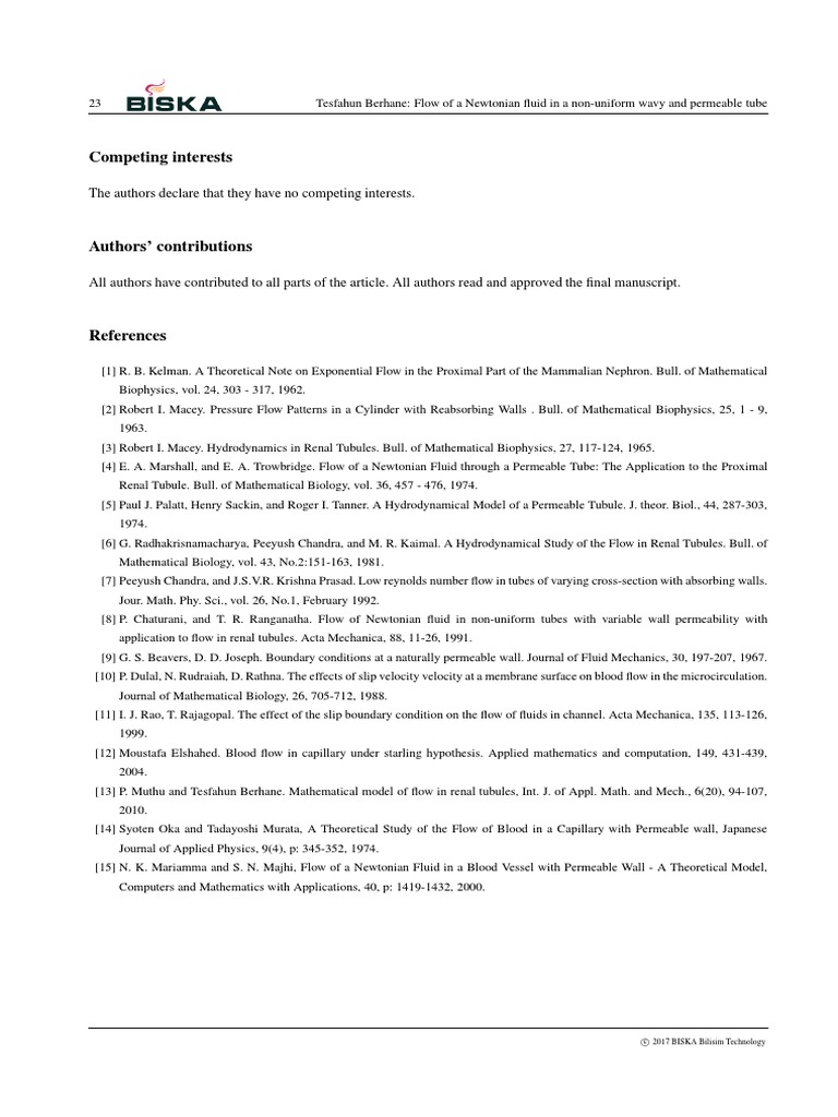 Reference For Paper | PDF | Fluid Dynamics | Hemodynamics