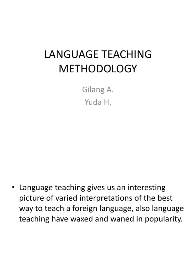Language Teaching Methodologies Overview | PDF