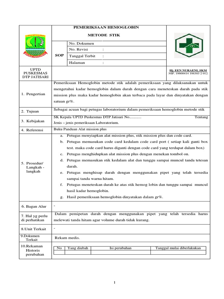 Sop Pem HB Mission Stik | PDF