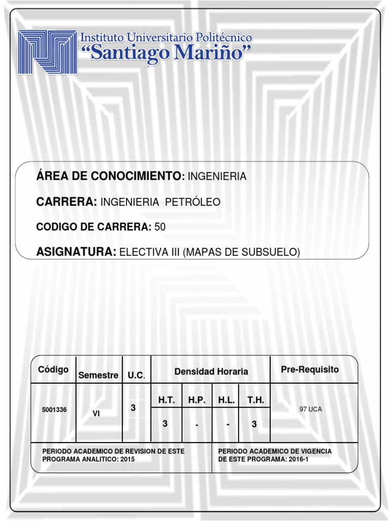 Electiva III Mapas de Subsuelo | PDF | Evaluación | Mapa