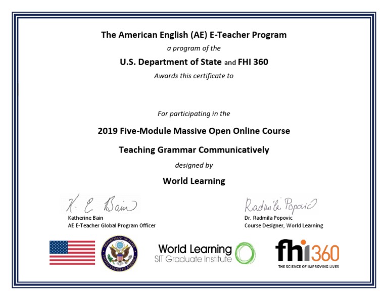 TGC MOOC Certificate Template 2019 PDF | PDF