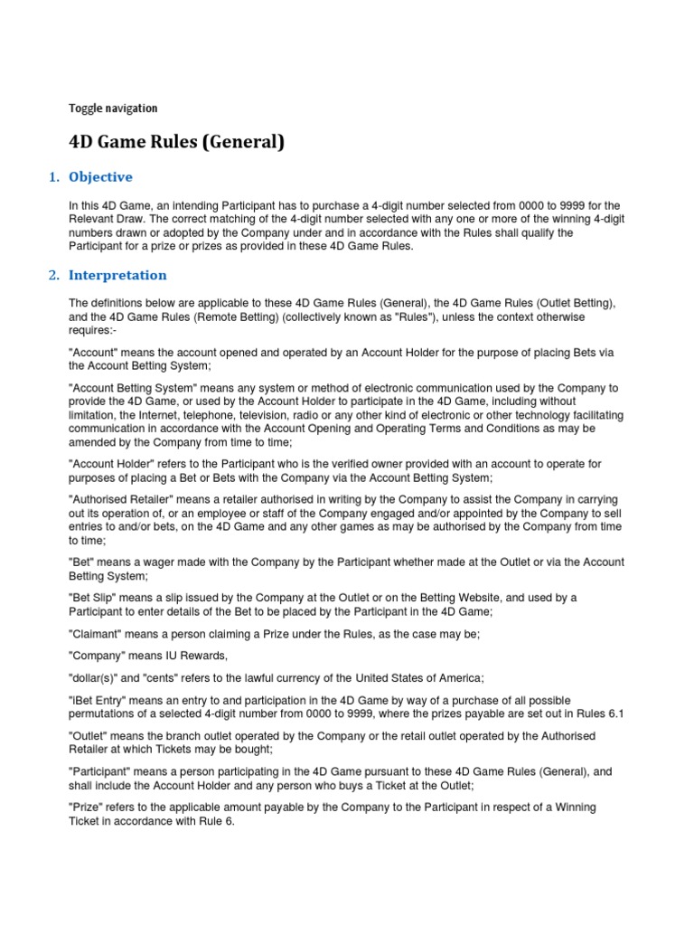 4D Game Rules | PDF | Virtue | Government