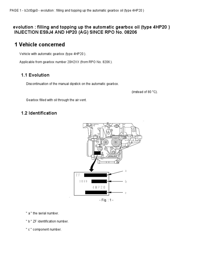 4HP20 Oilcheck PDF | PDF | Transmission (Mechanics) | Transportation ...