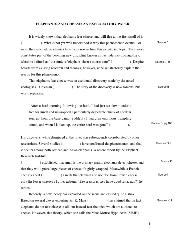 APA Citation Exercise | PDF | Elephant | Cognitive Science