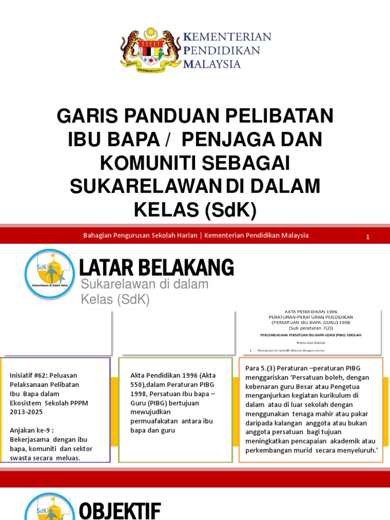 FINAL SLAID PEMBENTANGAN PIBK DAN GARIS PANDUAN PELIBATAN IBU BAPA (SDK)