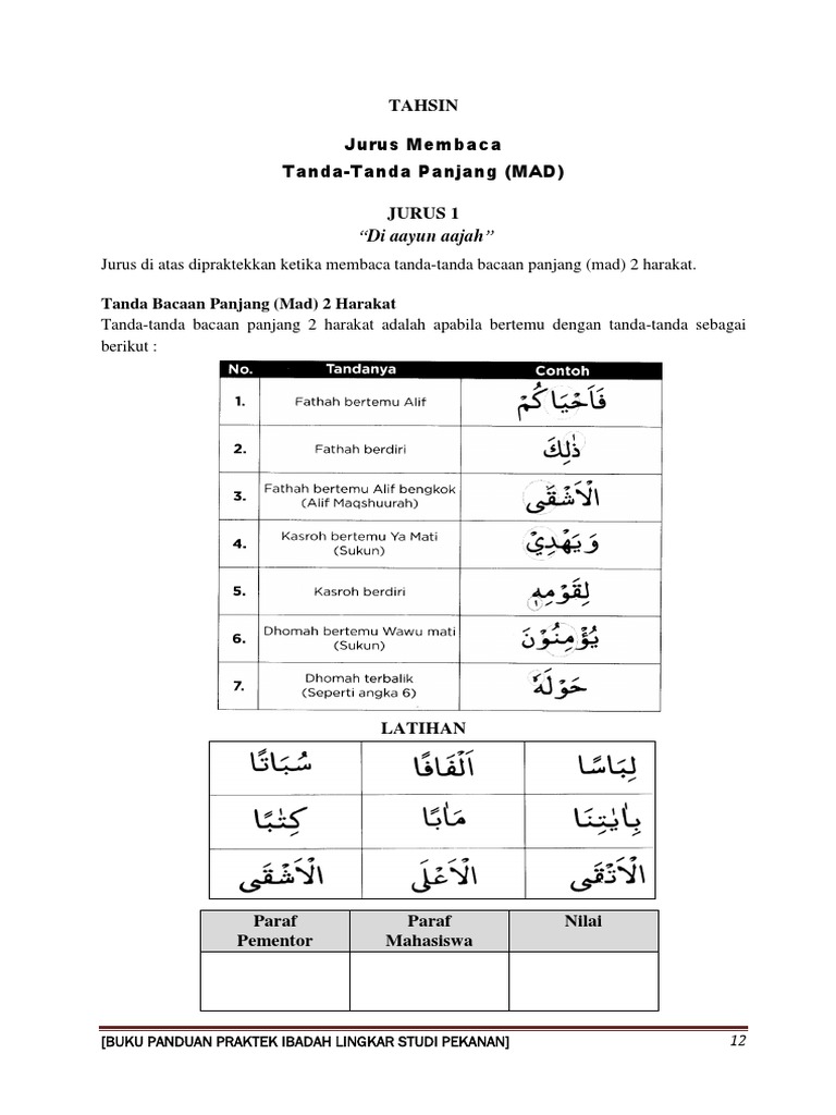 Panduan Tahsin Bacaan Al-Qur'an | PDF