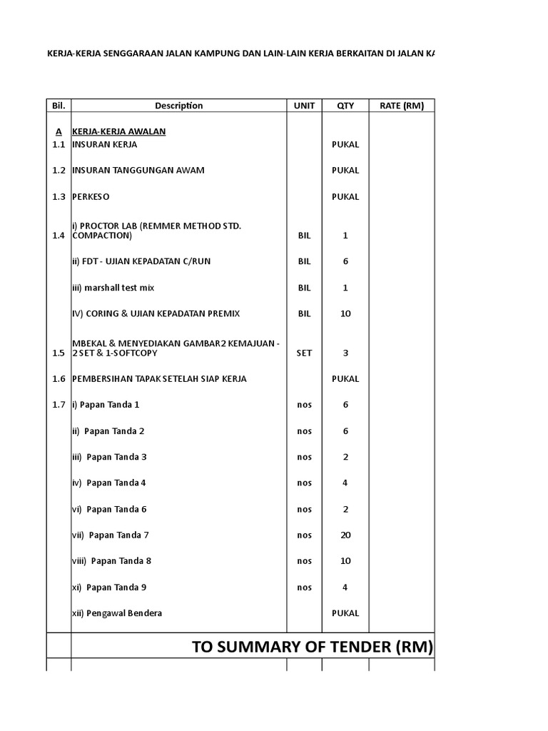 g1 - Kerja Senggara Jalan - JKR 30.8 | PDF