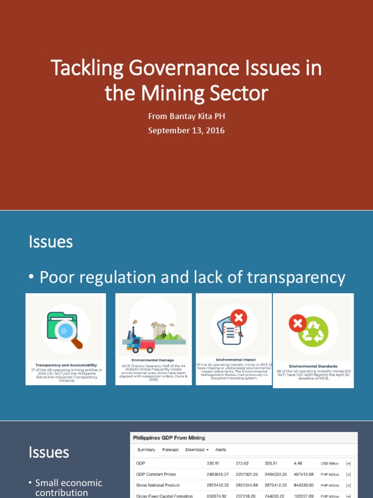 Tackling Governance Issues in The Mining Sector: From Bantay Kita PH ...