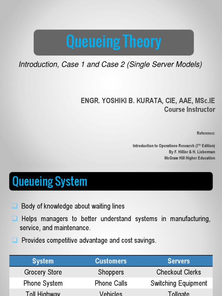 4a Queueing Theory Single Server Models | PDF | Applied Mathematics | Teaching Mathematics