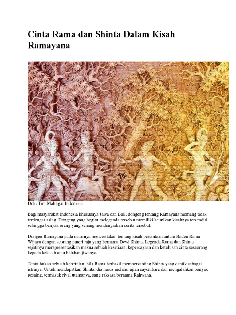 Cinta Rama Dan Shinta Dalam Kisah Ramayana | PDF