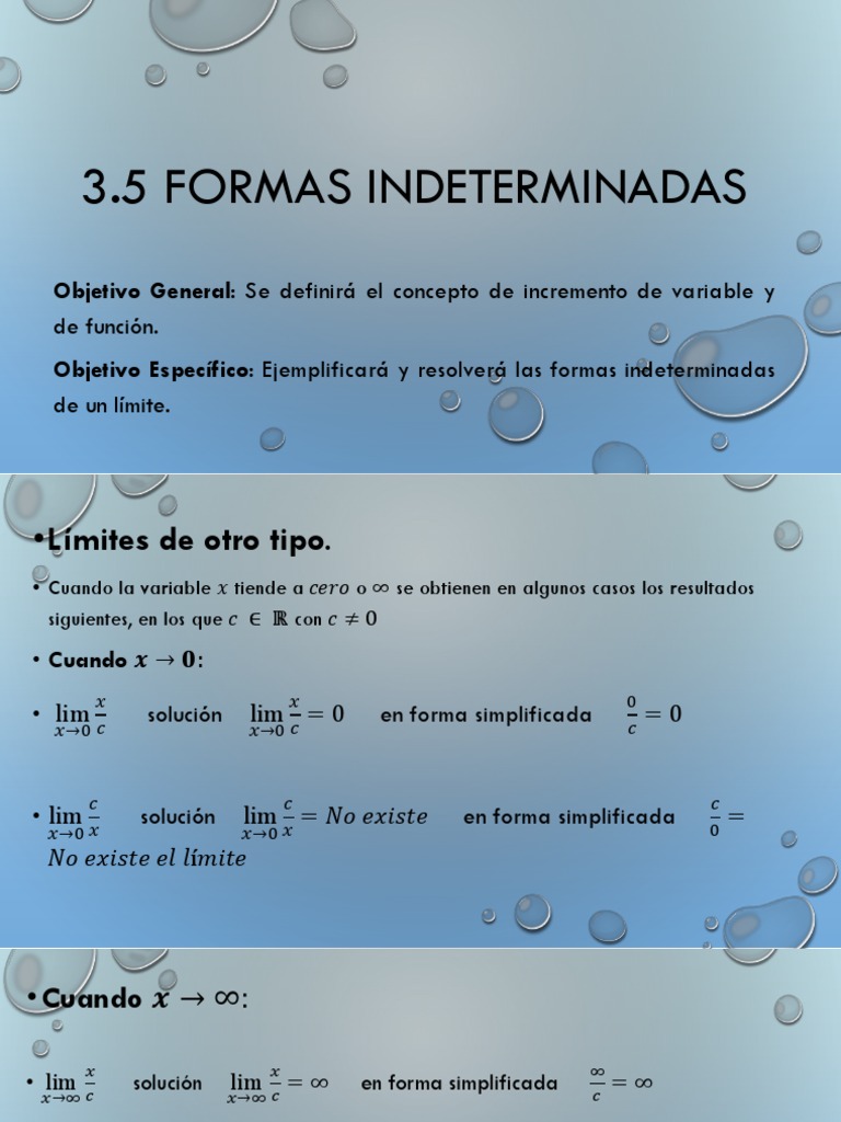 3.5 Formas Indeterminadas | PDF