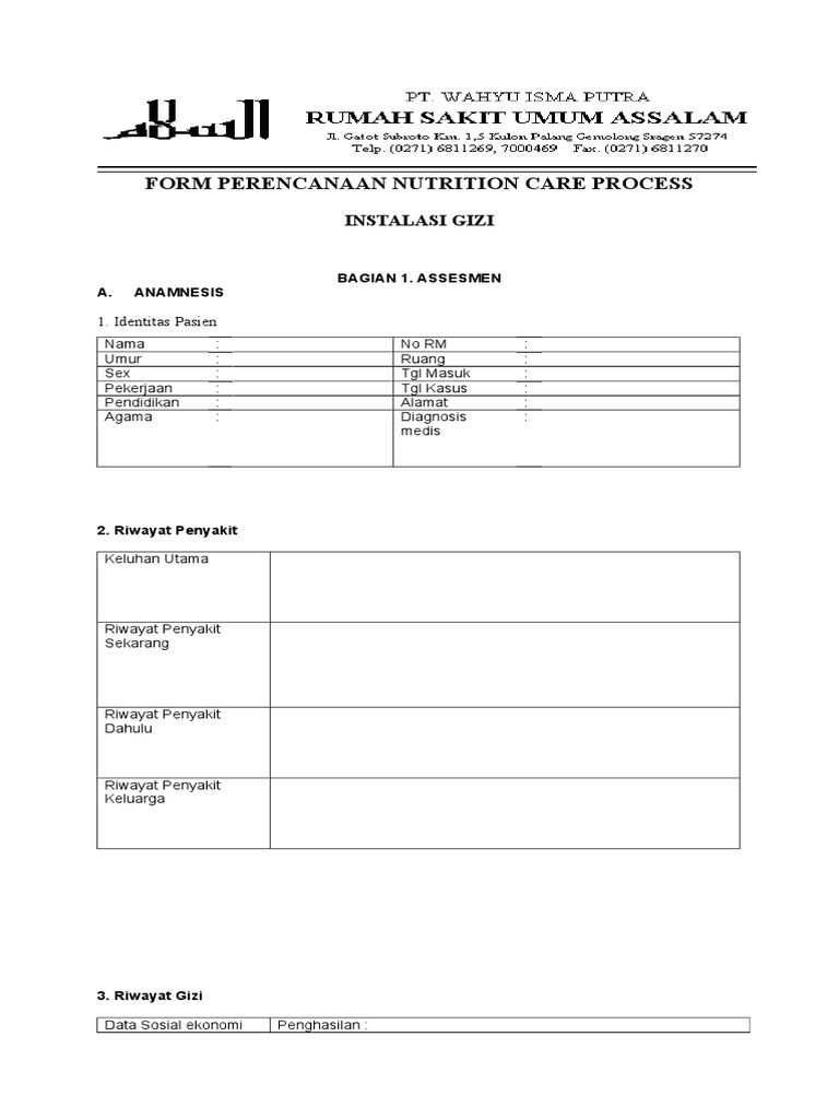 Form Perencanaan NCP | PDF