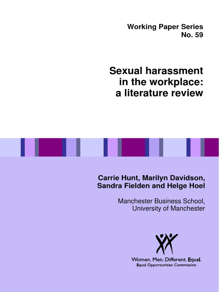 Sexual Harassment in The Workplace: A Literature Review: Working Paper ...