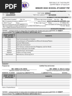 School Form 10 SF10-SHS Senior High School Student Permanent Record ...